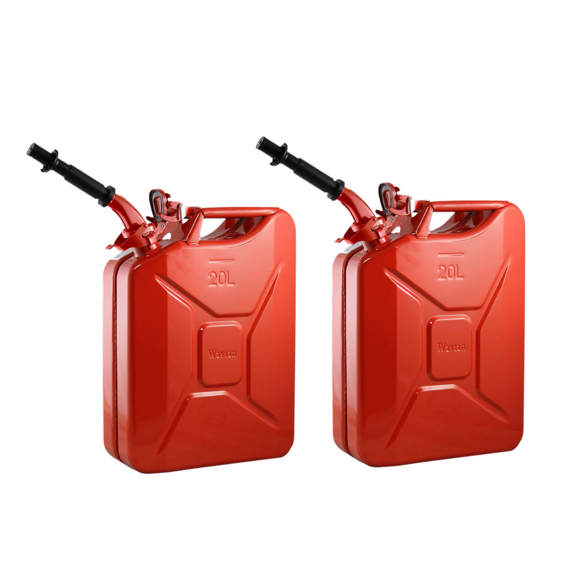 2) Wavian 3009 5.3 Gallon 20 Liter Authentic CARB Jerry Can with Spout ...
