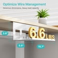 PEGZONE Under Desk Cable Management Tray, 15.7 in Screw-Mount Steel ...