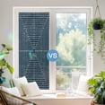 Abstract Lines Window Privacy Film, Modern Square Geometric Navy Blue ...