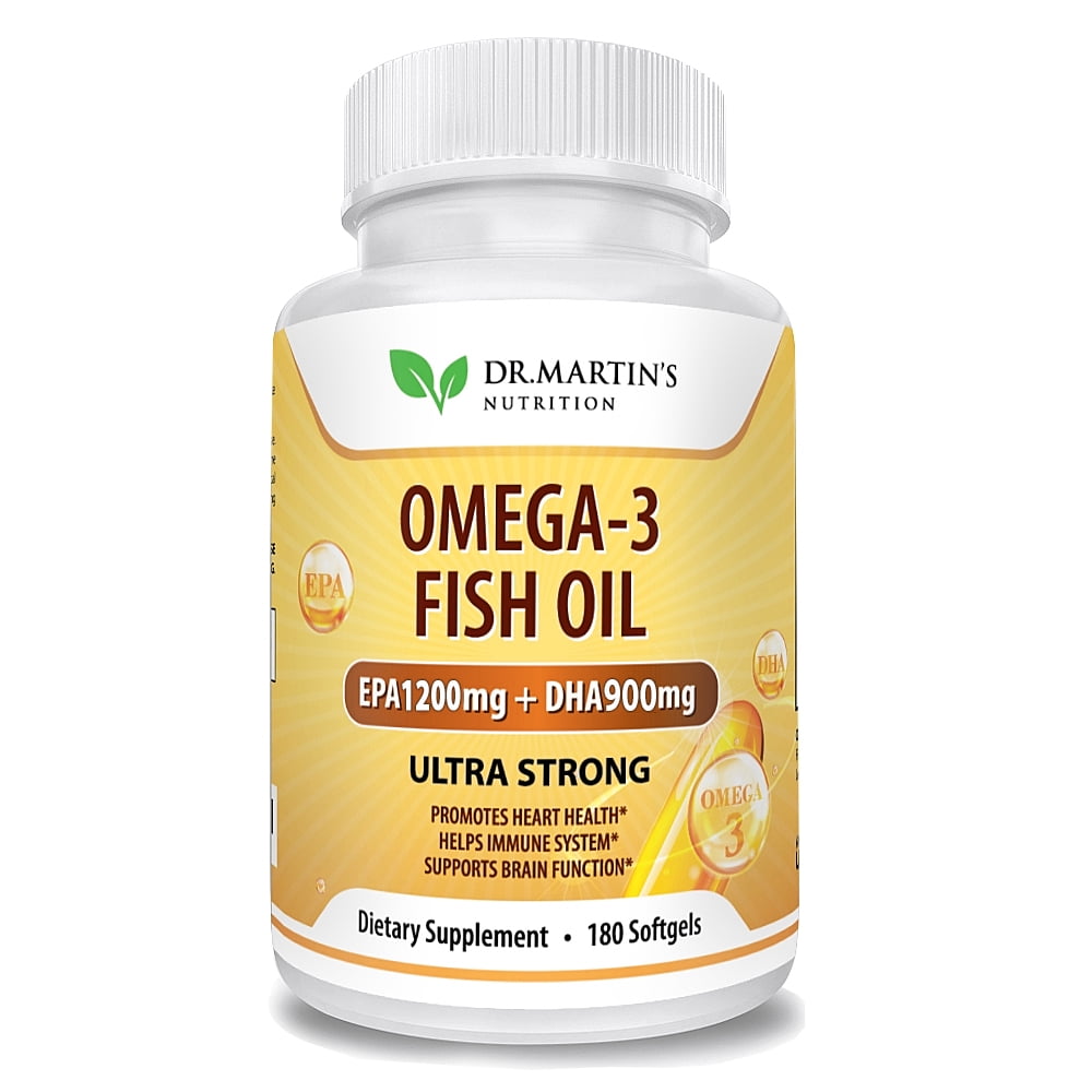 Burpless Omega 3 Fish Oil 3750mg 180ct | EPA 1200mg + DHA 900mg ...