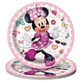 Unique Round Dessert Paper Plates - 7" Minnie Mouse 8 Pcs - Walmart.com