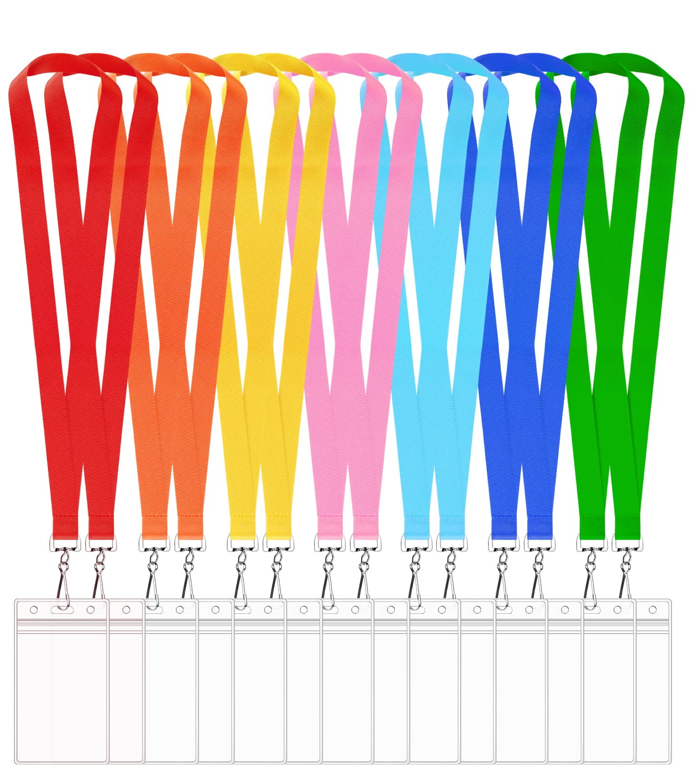 14 Pack Cruise Lanyard with Waterproof ID Card Holder, Colorful Durable ...