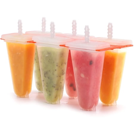 Popsicle Molds, 12~6 Pieces Reusable Ice Pop Molds with Funnel and ...