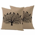 Black Tree Outdoor Waterproof Throw Pillow Covers 20x20 Set of 2, Birds ...
