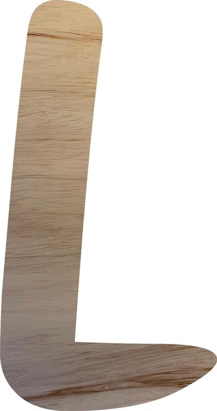 Wooden Letter Small L, Unfinished 6'' Tall Craft Alphabet Wood Letter ...