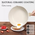 Ceramic Nonstick Deep Frying Pan Skillet, 12" Saute Pan with Lid ...