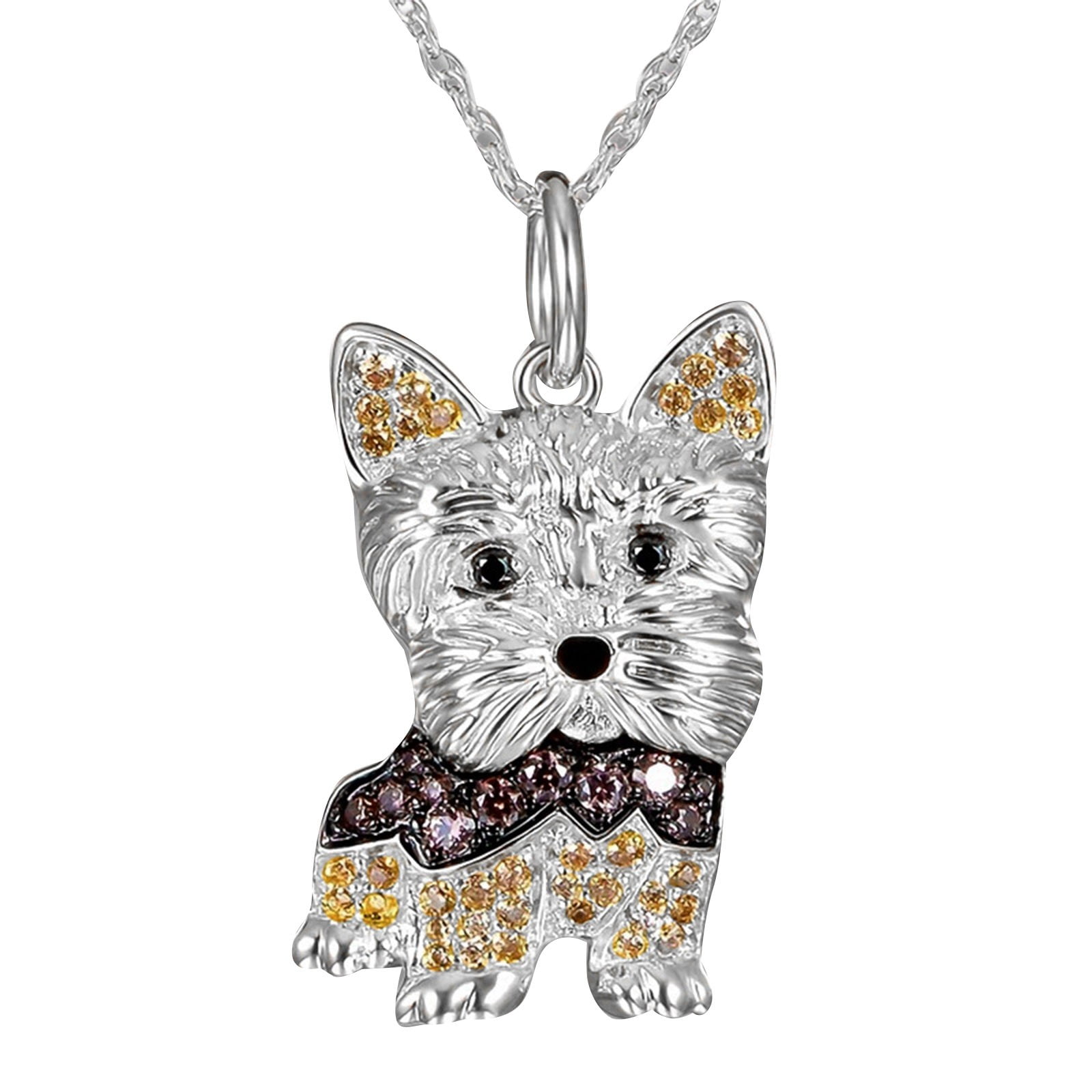 Click here for Yangzheee 1pc Cute Dog Necklace Cute Pet Dog Alloy... prices