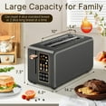 4 Slice Toaster, Long Slot Toaster with LCD Display Touch Buttons, 7 ...