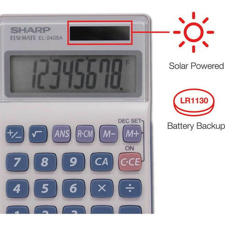 Sharp Calculators EL-240SAB 8-Digit Handheld Calculator, 51% OFF Sharp Calculators EL-240SAB 8-Digit Handheld Calculator, 51% OFF