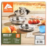 Ozark Trail Space-Saving 5-Piece Cookware Mess Kit Stainless Steel ...