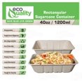(25 Pack) EcoQuality 40oz Disposable Bowls - Rectangular Compostable ...