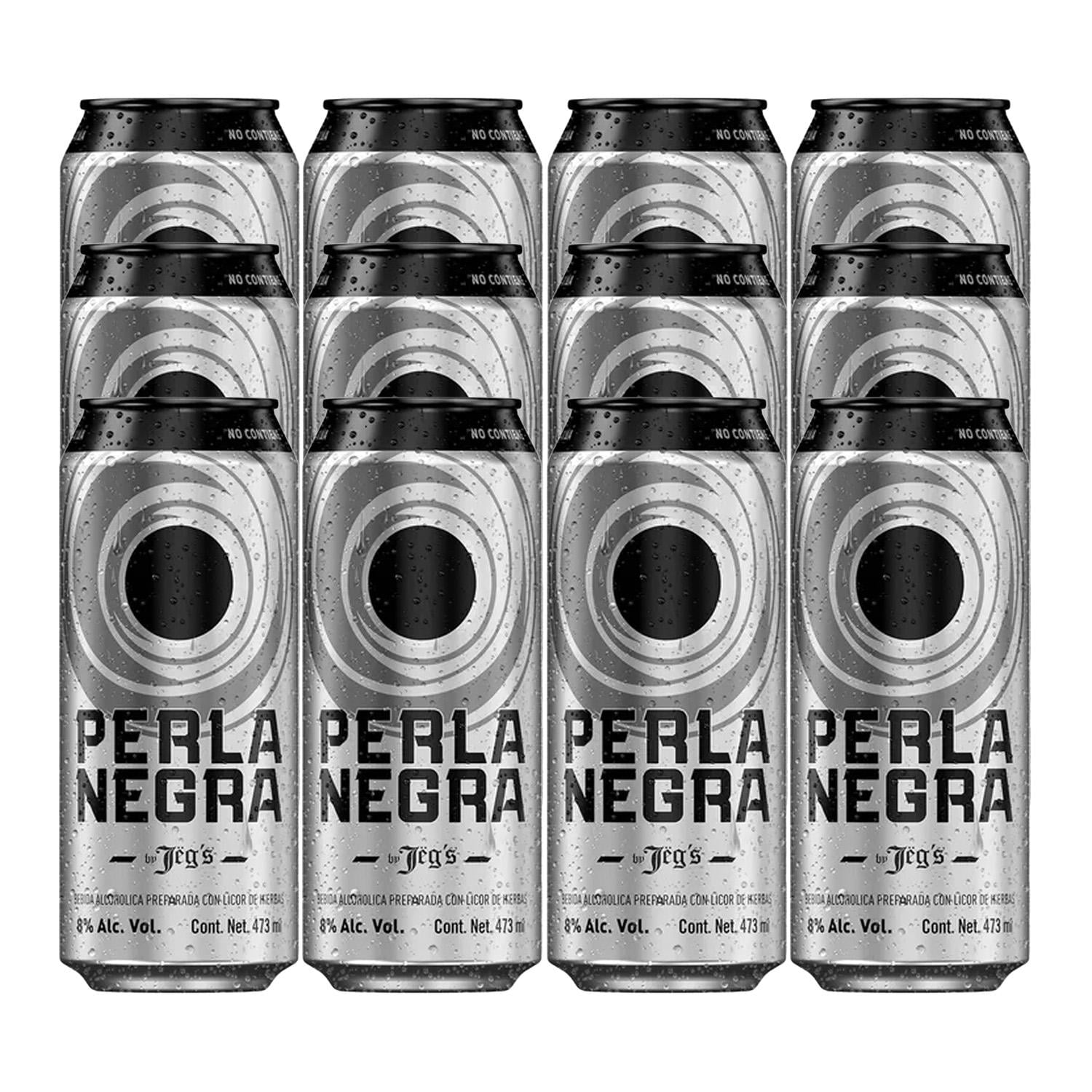Pack de 12 Bebida Preparada Perla Negra Jeg's Lata 473 ml Perla Negra ...
