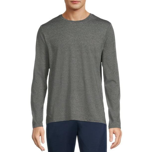 Athletic Works Men's and Big Men's Active Long Sleeve Soft Blend Tee ...