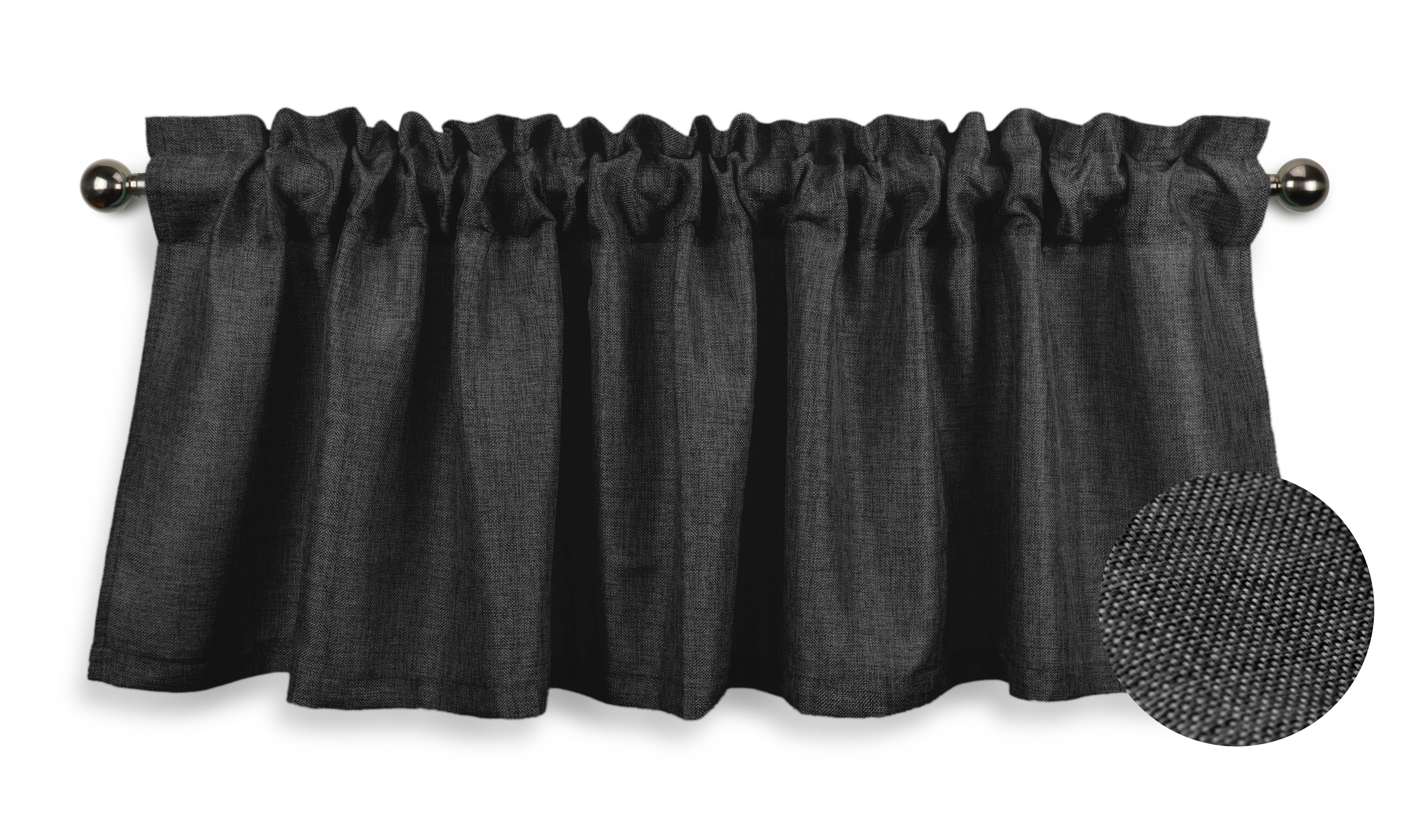 Aiking Home Pure 100% Faux Linen Window Valance - Size 56 inch x 16 ...
