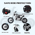 110CC 4-Stroke Gas Dirt Bike for Teens 12+, Auto Transmission, Electric Start, 12"/10" Tires ...