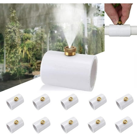 1/2 Inch PVC Coupling with Brass and Stainless Steel Mister Nozzle ...