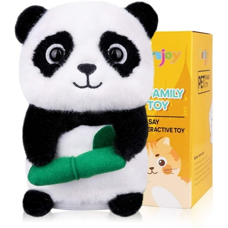 Talking Panda Repeat What You Say Pet Robot Plush Stuffed Animal ...