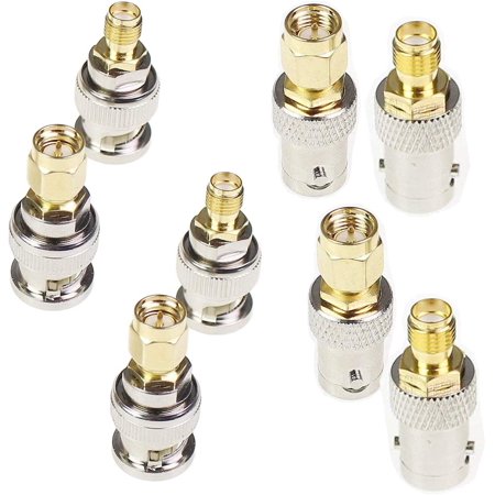 SMA to BNC Kits RF Coaxial Adapter Male Female Coax Connector 8 Pieces ...