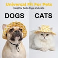 Adjustable Dog Sun Hat with Ear Holes, Cute Pet Outdoor Hats for Dogs ...