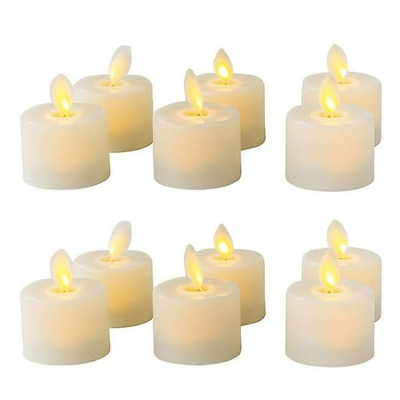 Tib 6 Or 12 Pieces Small Flameless Swing Candle Light With Warm White ...