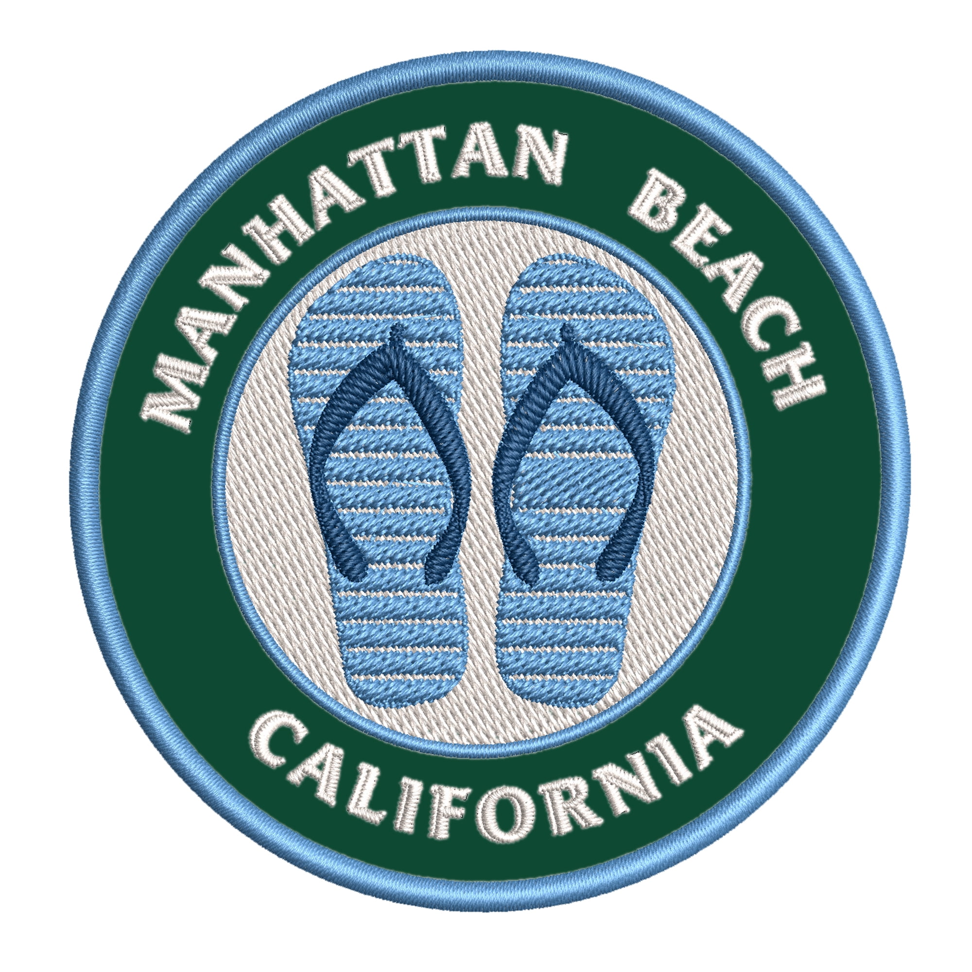 Manhattan Beach, California 3.5 Inch Iron Or Sew On Embroidered Fabric ...