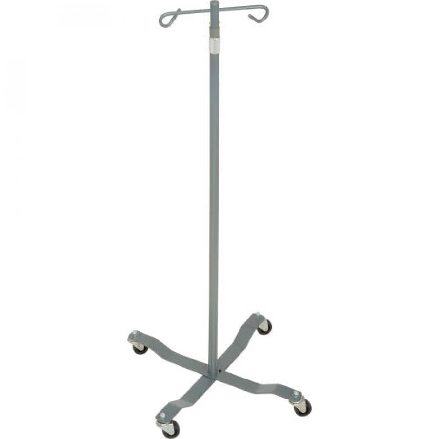 Drive Medical Removable Top I.V. Pole, 2-Hook, 4-Leg Weighted Base ...