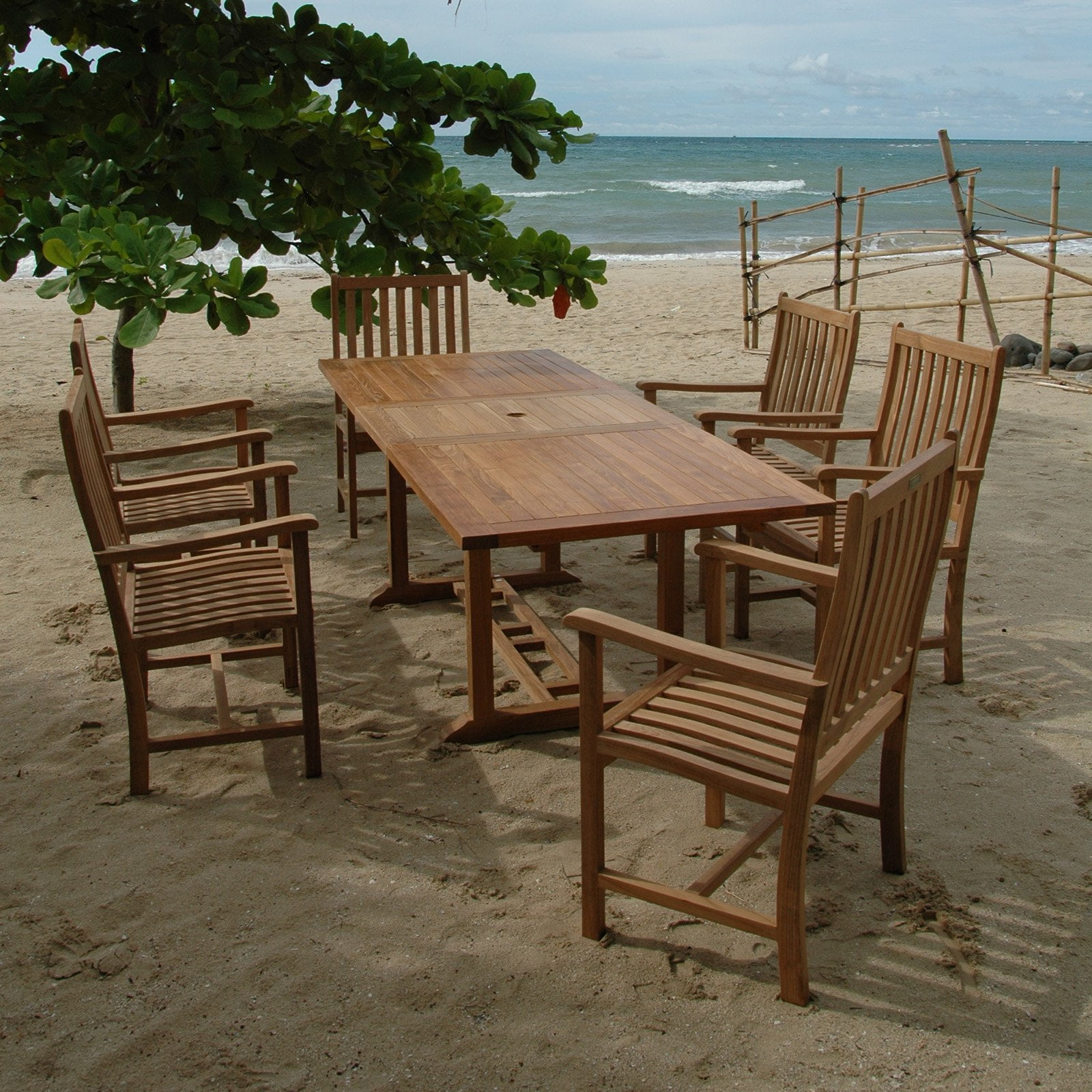 Anderson Teak Wilshire 9 Piece Extension Patio Dining Set - Walmart.com
