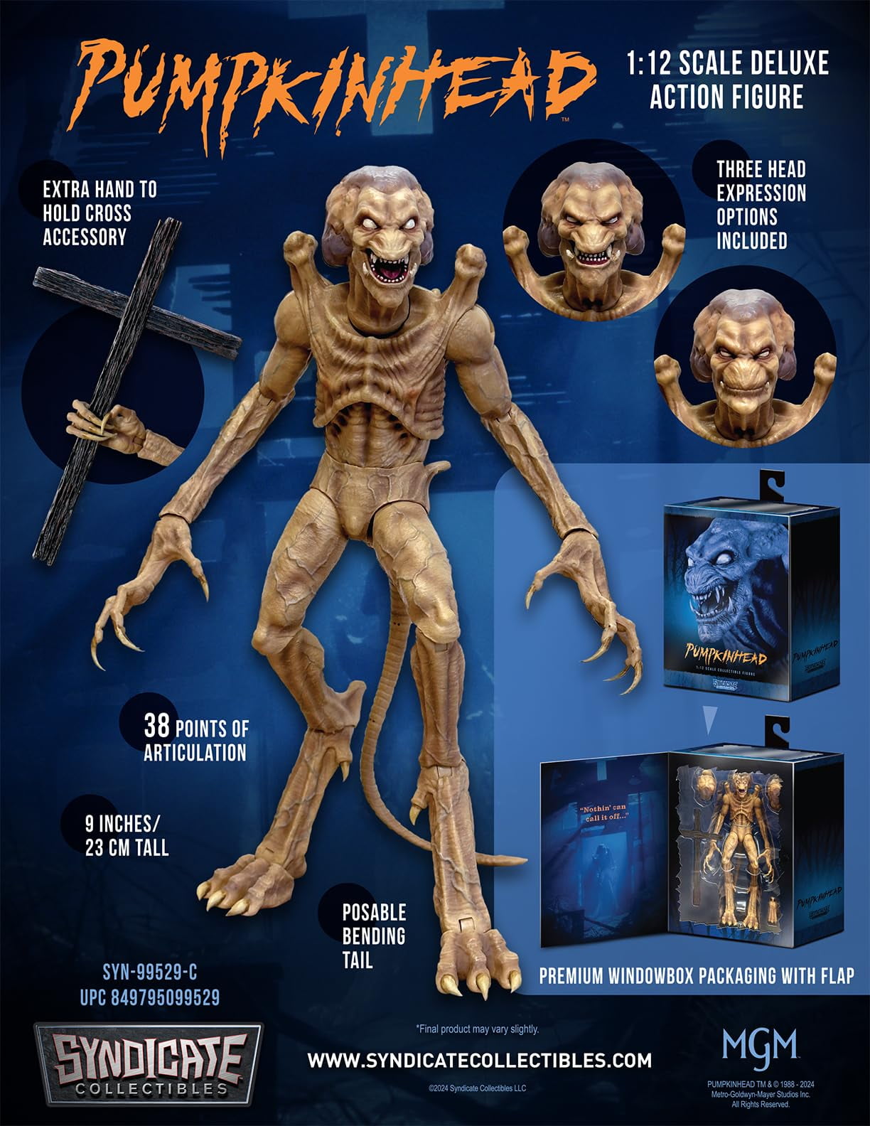 Figura de acción Toynk Pumpkinhead a escala 1:12 con 38 puntos ...