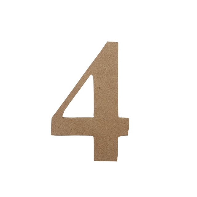 Wooden Number Unfinished, Times Font, Craft Cutout - Walmart.com