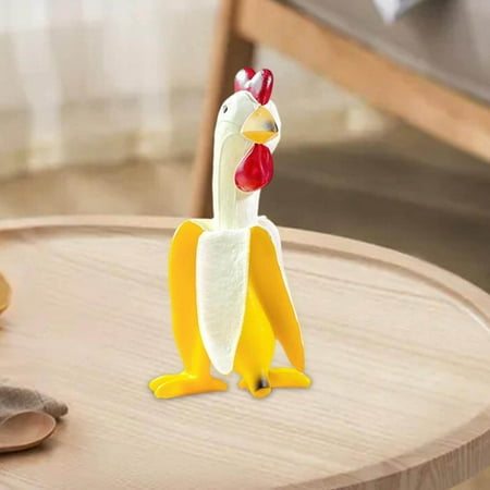 Banana Chicken Statues Hen Sculptures Rooster Resin Figurines Fruit ...
