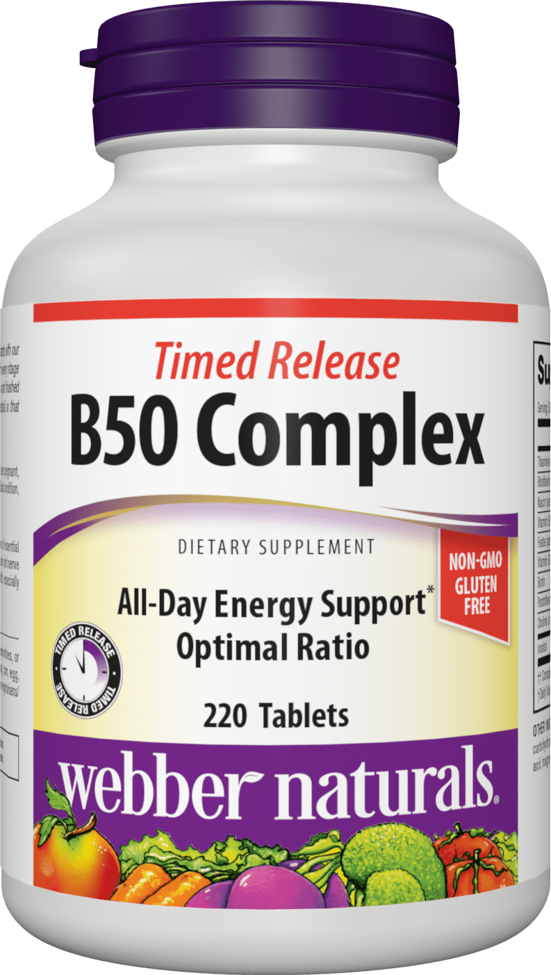 Webber Naturals Vitamin B50 Complex, Timed Release, 220 Tablets ...