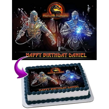 Mortal Kombat Sub Zero Scorpion Image Photo Cake Topper Sheet 1/4 Sheet ...