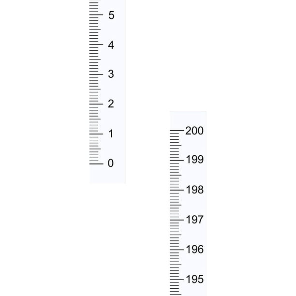 Adhesive Backed Tape Measure 200cm Vertical Read Measuring Tape Stick ...