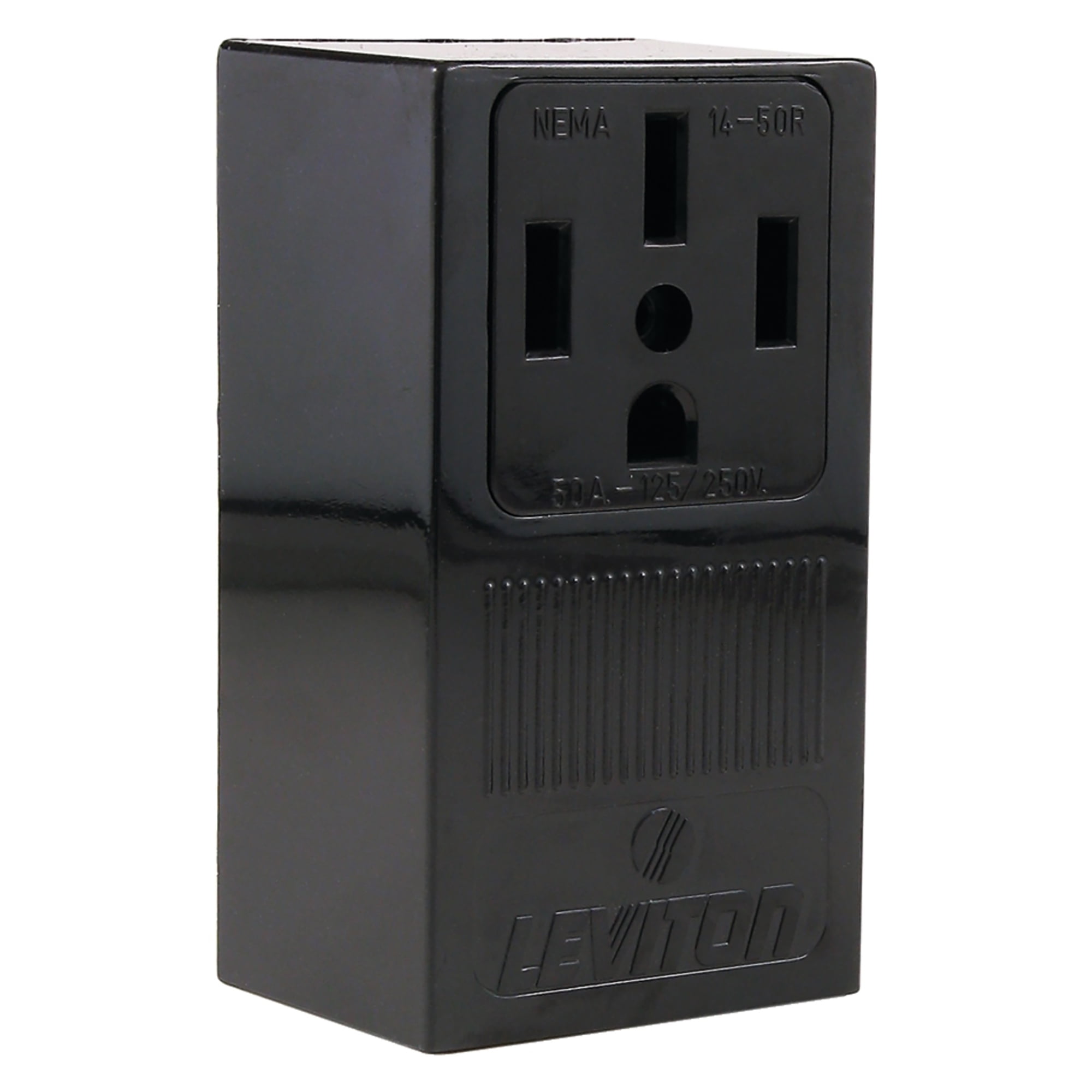 Leviton 55050 Single-Surface Range Mounting Receptacle, Black - Walmart.com