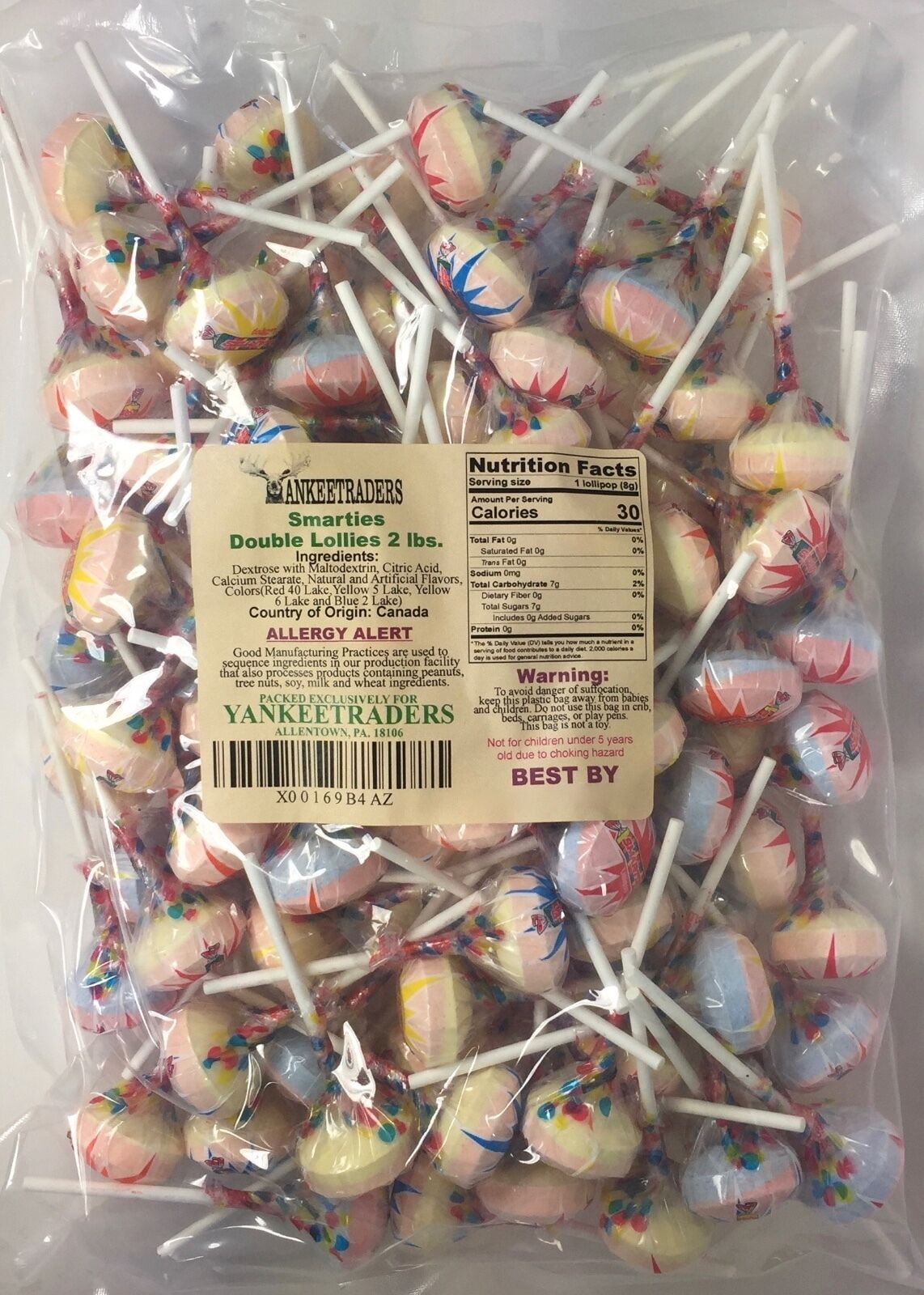 Smarties Wrapped Double Lollies - 2 lbs. - Walmart.com