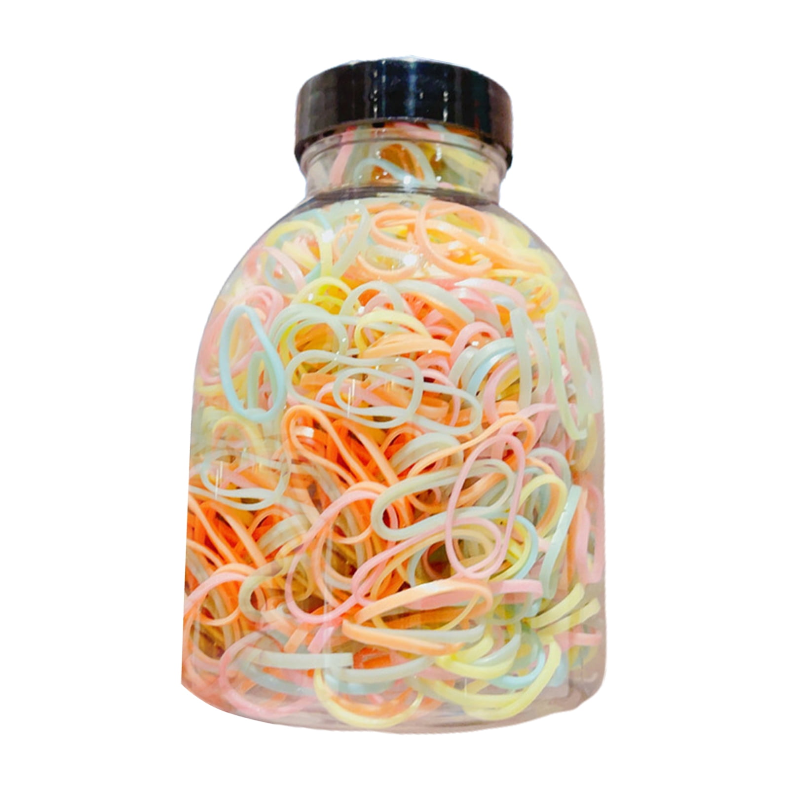 1 Box Girls Colourful Disposable Rubber Band Elastic Hair Bands Large ...