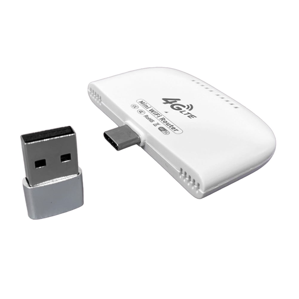 Portable 4G LTE Router with USB Adapter Wireless Type-C Mobile Router ...