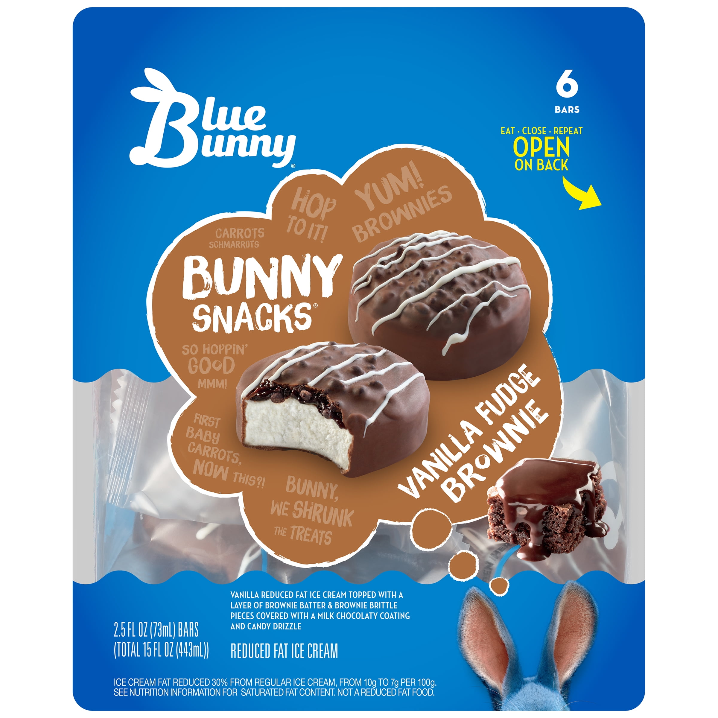 Blue Bunny Bunny Snacks Vanilla Fudge Brownie , 6pk – Walmart Inventory ...