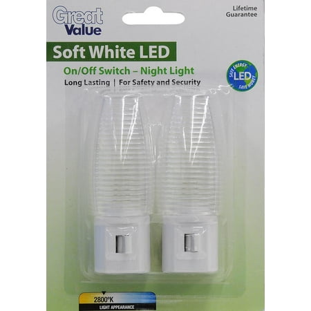 Meridian Great Value 2-Pack LED Manual Night Light, Soft White ...