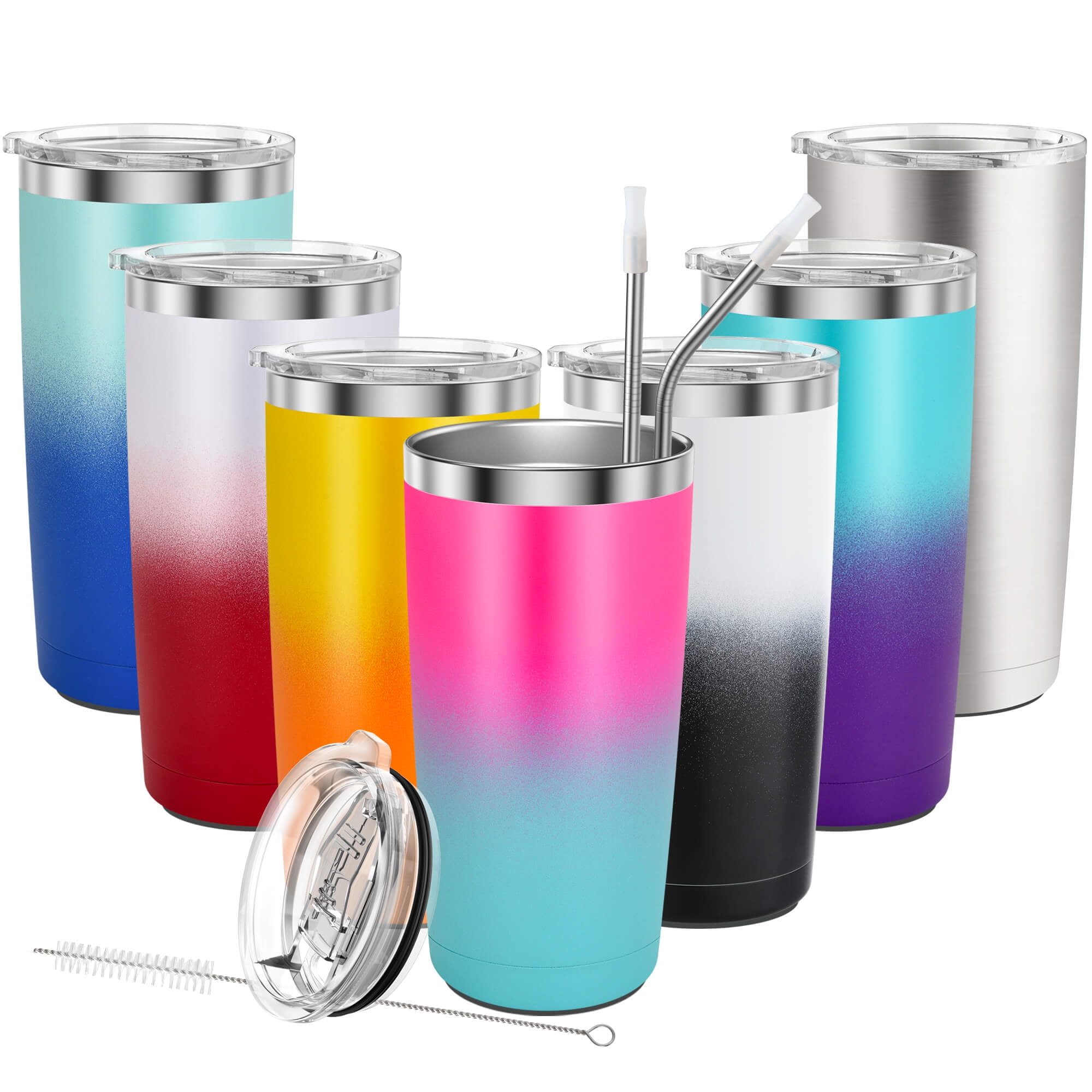 THILY Stainless Steel Vacuum Insulated Tumbler 20 oz Travel Coffee Mug ...