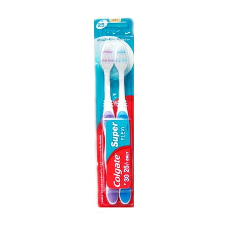 Colgate Super Flexi Soft Toothbrush 2 In 1 Pack (Pack of 3) 118417 ...