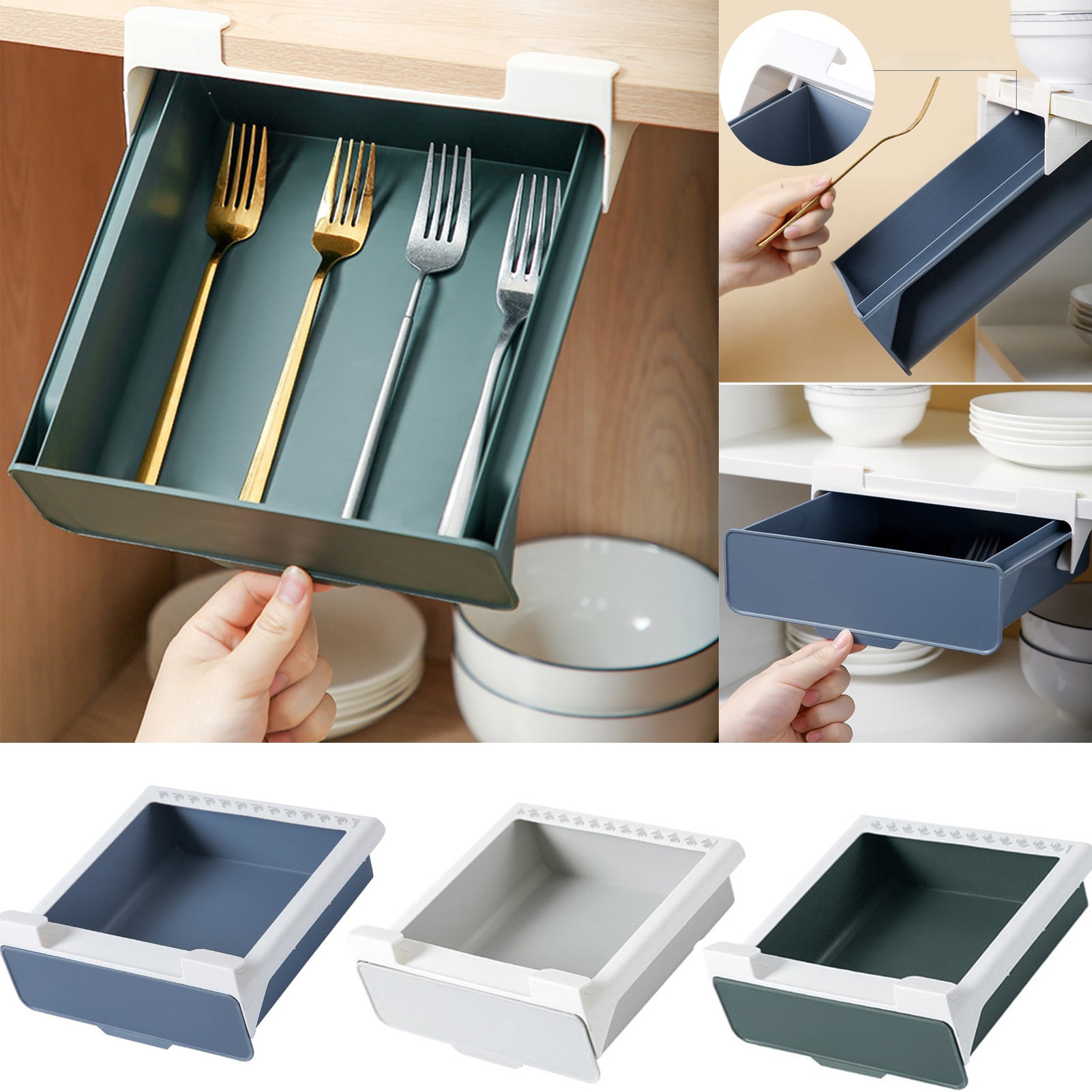 Walbest Hanging Drawer PP Storage Box with Hanging Buckle, Self ...