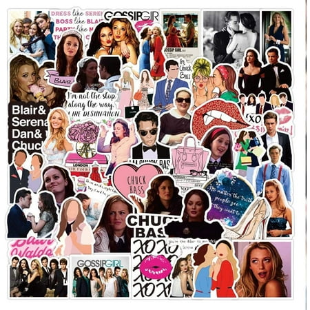 WJJHQ Gossip Girl Stickers, 50 Pcs/Pack Classic Movie/TV Series ...