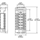 Blue Sea Systems ST Blade Fuse Block 6 Independent Circuits with Cover ...