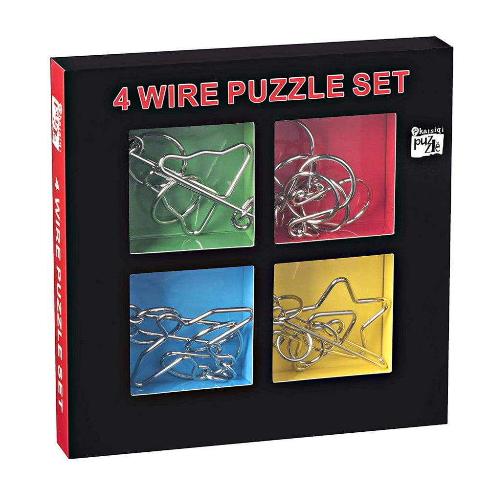 Kidstech Metal Brian Teaser - Wire Puzzles, Set of 4, Mind Game ...