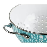 Calypso Basics, Enamel on Steel Marble Effect 3 Qt. Colander, Turquoise ...