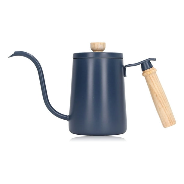Coffee Pour Over Kettle 600ml 304 Stainless Steel Gooseneck Spout Wood Handle Gooseneck Kettle ...