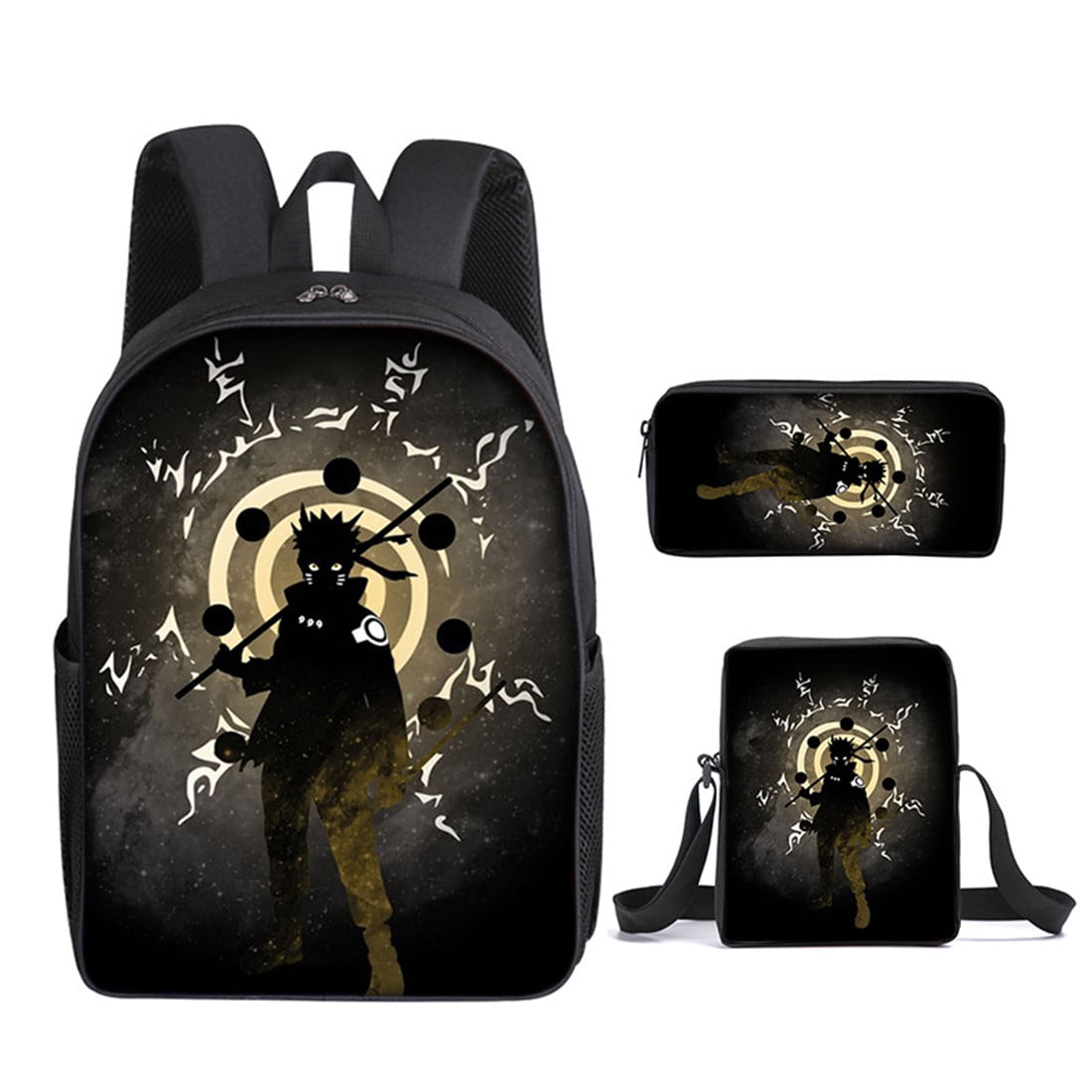 Anime Backpack 3pcs Cartoon Schoolbag 3D Print Bag Laptop Backpack ...