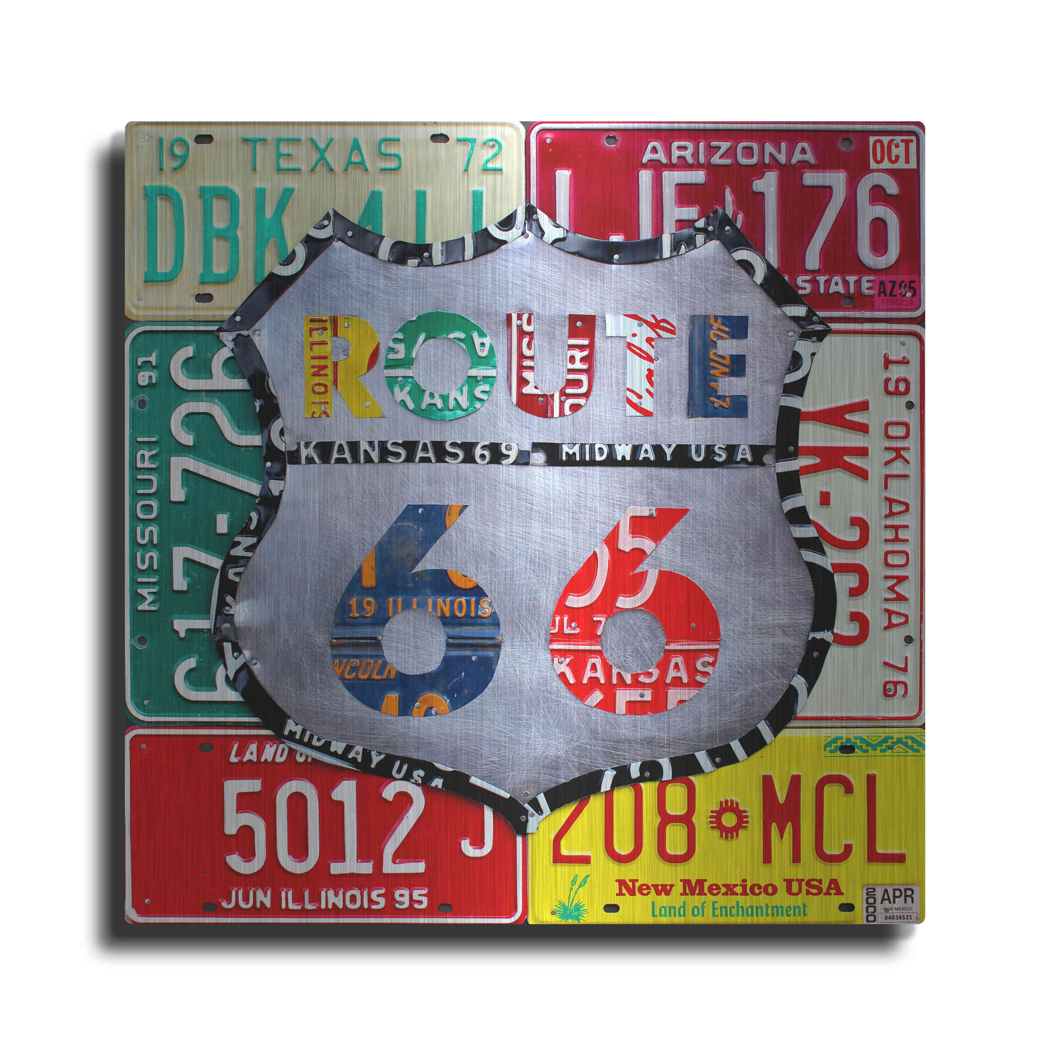 Luxe Metal Art 'Route 66 Edition 3' by Design Turnpike, Metal Wall Art ...