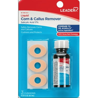 Equate Liquid Corn & Callus Remover with 3 Cushions, 0.33 fl oz ...